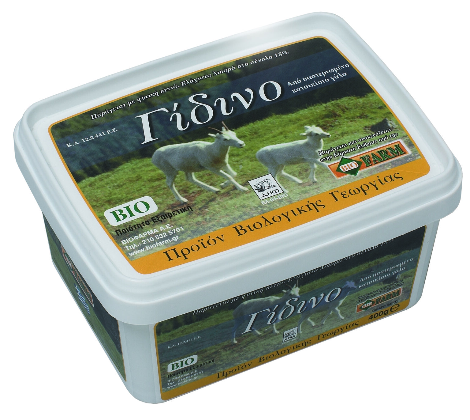 ΓΙΔΙΝΟ ΤΥΡΙ 400g taper – Biofarm